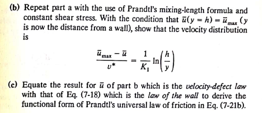 Solved (b) Repeat part a with the use of Prandtl's | Chegg.com