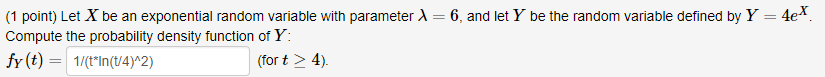 Solved 1 Point Let X Be An Exponential Random Variable 0731