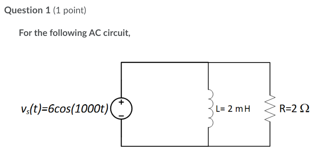 Solved The instantaneous power p(t) of the AC circuit has | Chegg.com