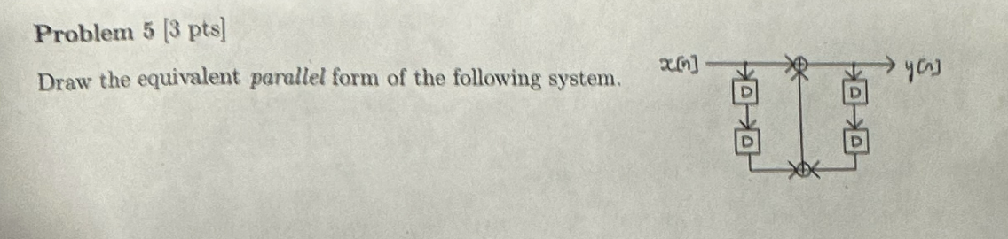 Solved Draw the equivalent parallel form of the following | Chegg.com