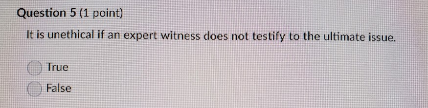 Solved Question 5 (1 point) It is unethical if an expert | Chegg.com