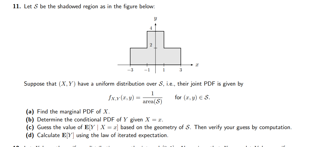 Solved 11. Let S be the shadowed region as in the figure | Chegg.com
