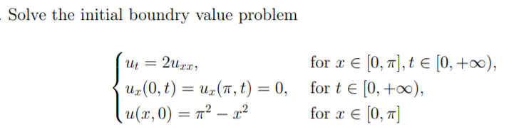 Solved Solve the initial boundry value problem Ut = 2urt, | Chegg.com