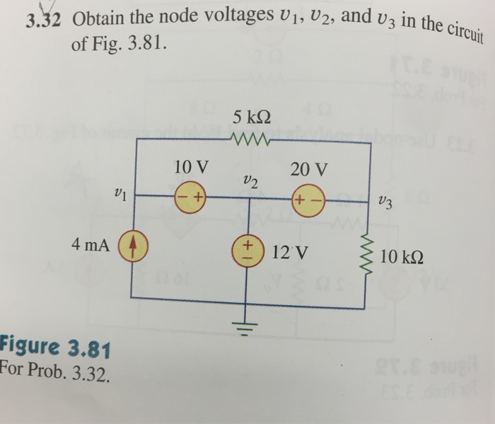 Solved Obtain the node voltages v_1, v_2, and v_3 in the | Chegg.com