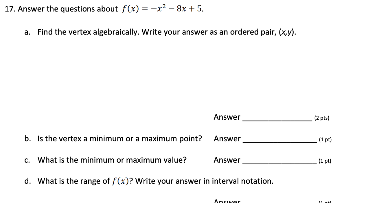 solved-17-answer-the-questions-about-f-x-x2-8x-5-chegg