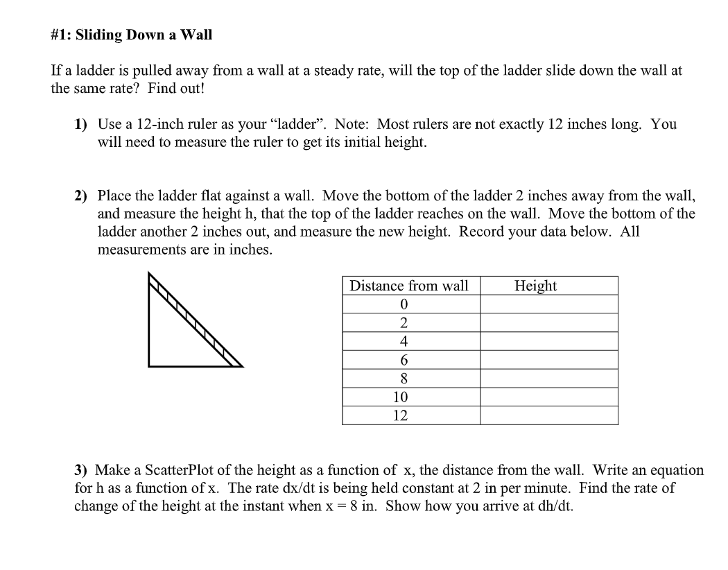 Solved \#1: Sliding Down a Wall If a ladder is pulled away | Chegg.com