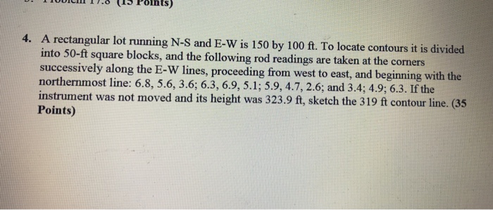 Solved A rectangular lot running N-S and E-W is 150 by 100 | Chegg.com