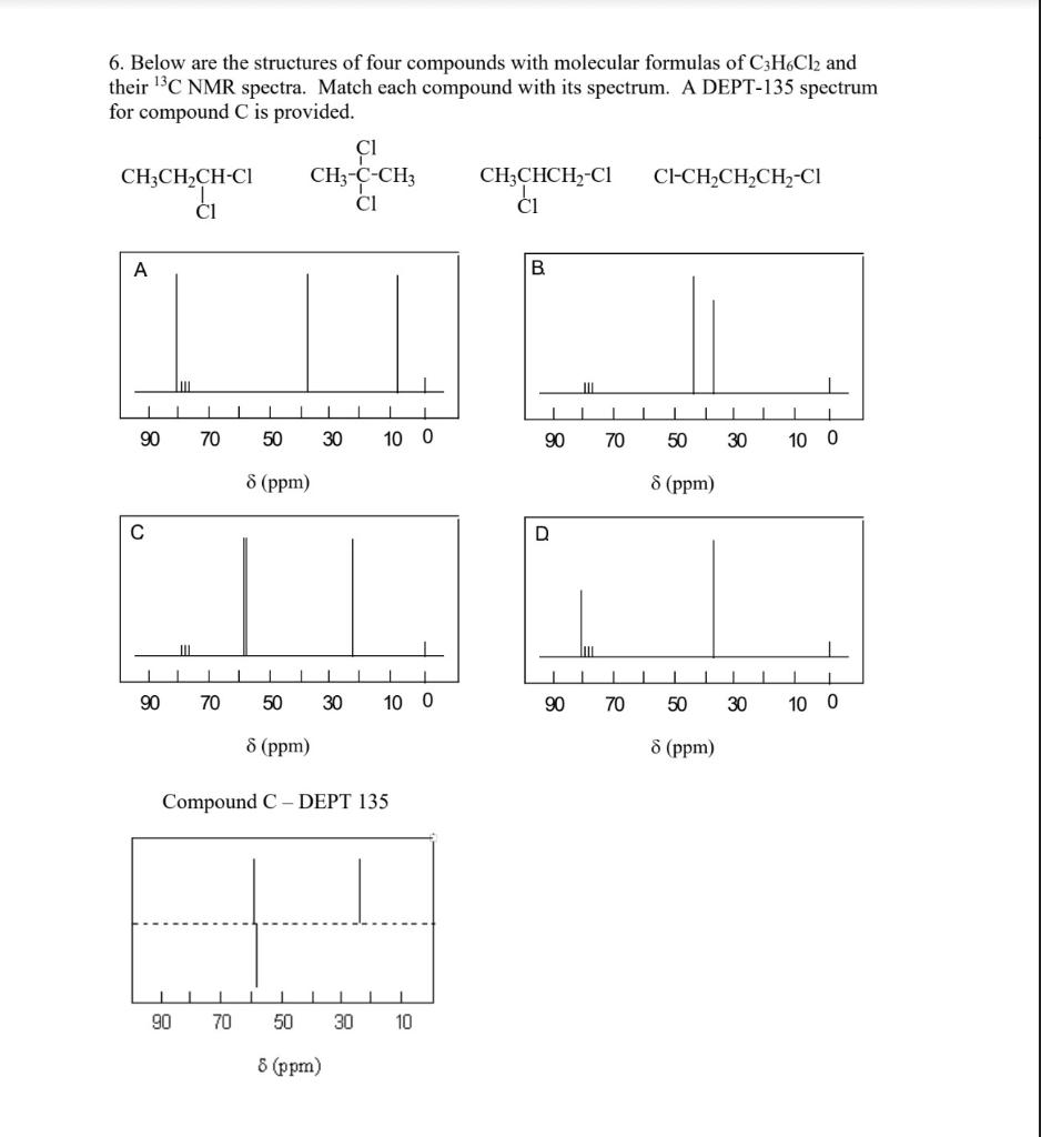 Solved 6. Below are the structures of four compounds with | Chegg.com