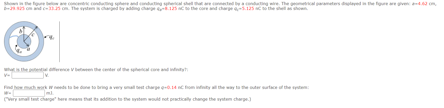 Solved Shown in the figure below are concentric conducting | Chegg.com