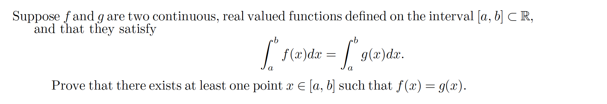 Solved Suppose f and g are two continuous, real valued | Chegg.com