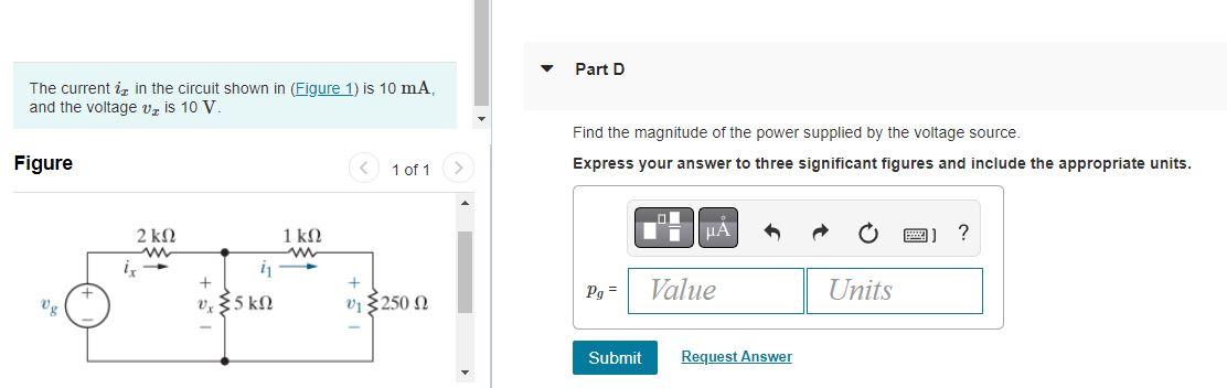 Solved The current ix in the circuit shown in (Figure 1) is | Chegg.com
