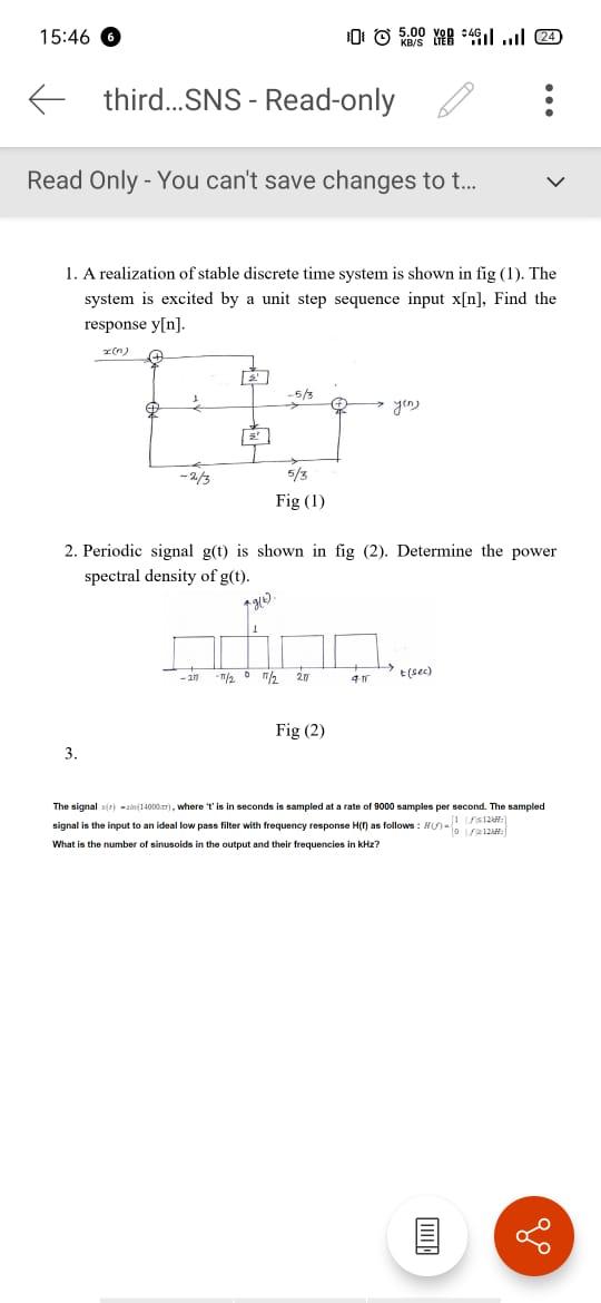 Solved 15:46 6 ID 0 kgs B --Gill (24) 6 third... SNS - | Chegg.com