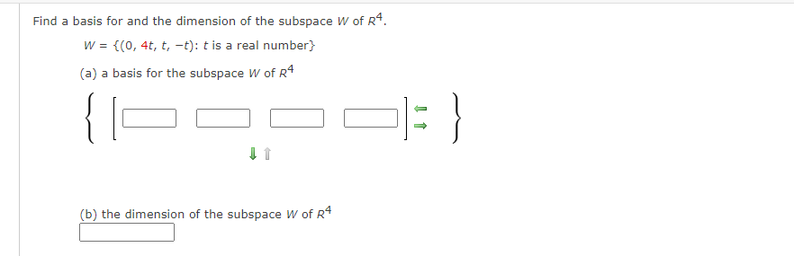 Solved Find a basis for and the dimension of the subspace W | Chegg.com