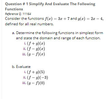 Solved Question # 1 Simplify And Evaluate The Following | Chegg.com