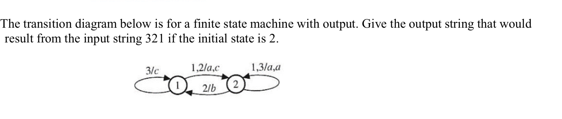 Solved The transition diagram below is for a finite state | Chegg.com