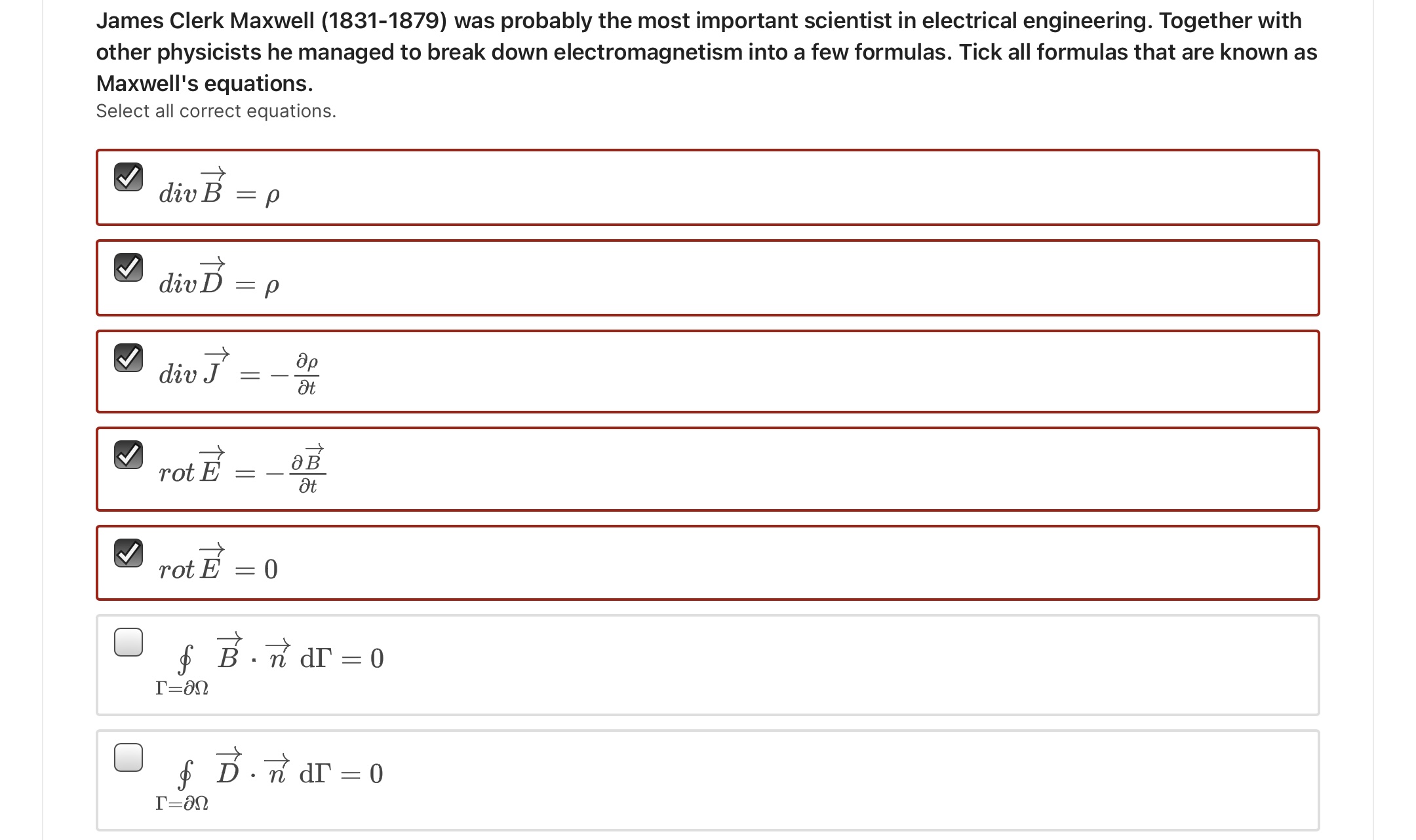 Solved James Clerk Maxwell (1831-1879) ﻿was probably the | Chegg.com