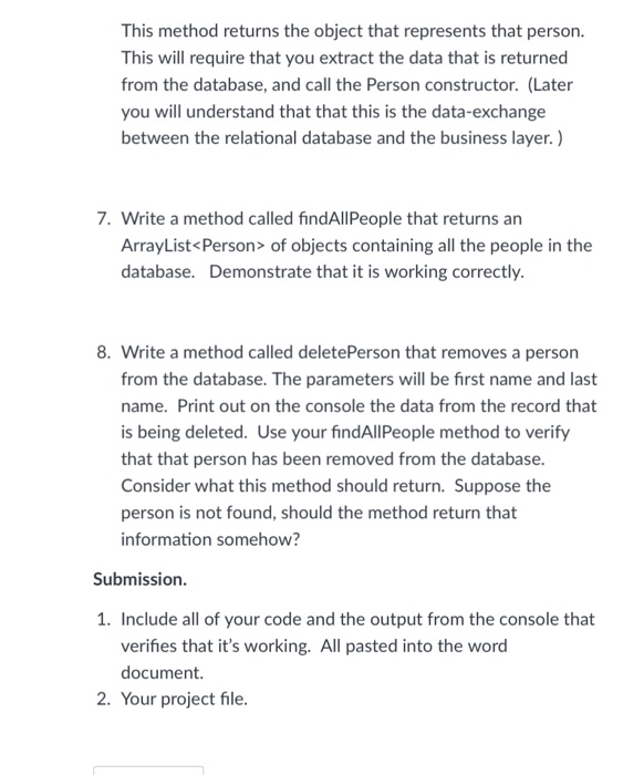 Solved 1. Create a connection to a relational database using | Chegg.com
