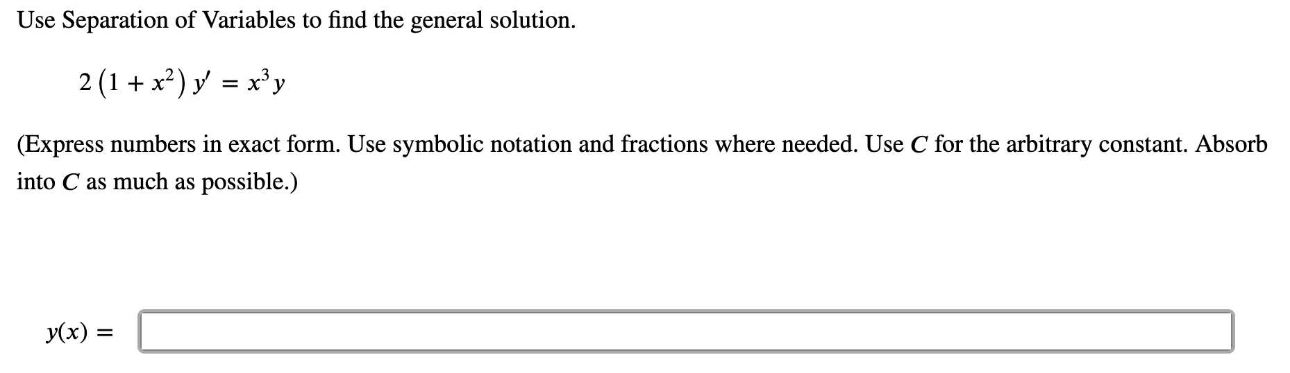 Solved Use Separation of Variables to find the general | Chegg.com