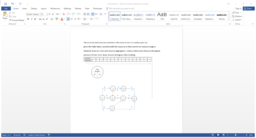 Solved H $ Document1 - Word (Product Activation Failed) File | Chegg.com Solved H $ Document1 - Word (Product Activation Failed) File | Chegg.com