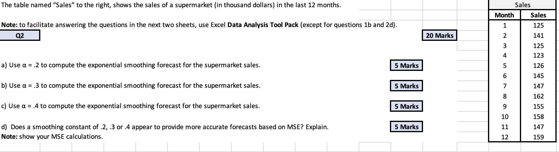 Solved please solve using excel and include the answers and | Chegg.com Solved please solve using excel and include the answers and | Chegg.com