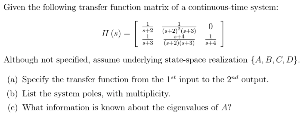 Solved + D) what is the minimum size of the matrix A? | Chegg.com