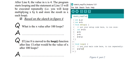 Solved After Line 8, the value in x is 4. The program starts | Chegg.com