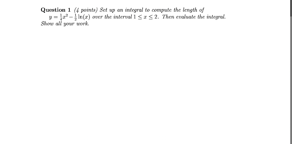 Solved Question 3 (3 points) Evaluate the integral | Chegg.com