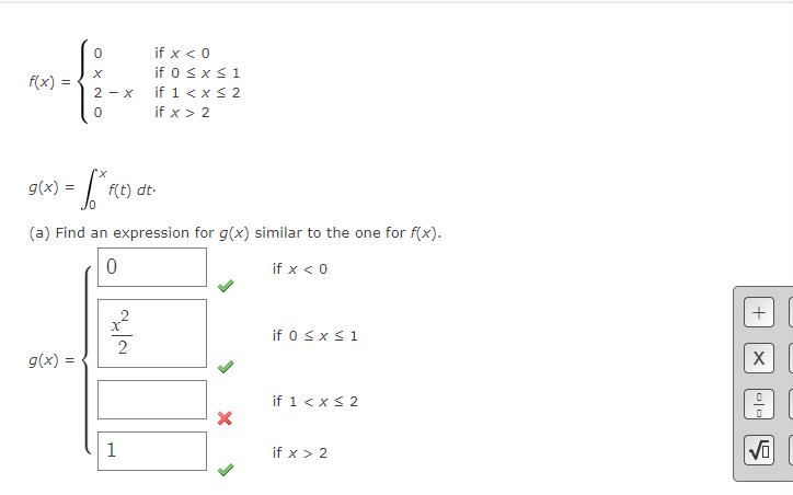 Solved f(x)=⎩⎨⎧0x2−x0 if x