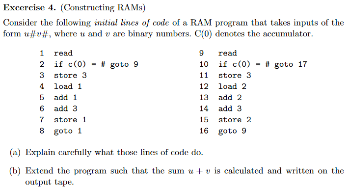 Solved Excercise 4. (Constructing RAMS) Consider the | Chegg.com