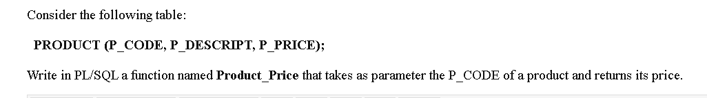 Solved Consider the following table: PRODUCT (P_CODE, | Chegg.com