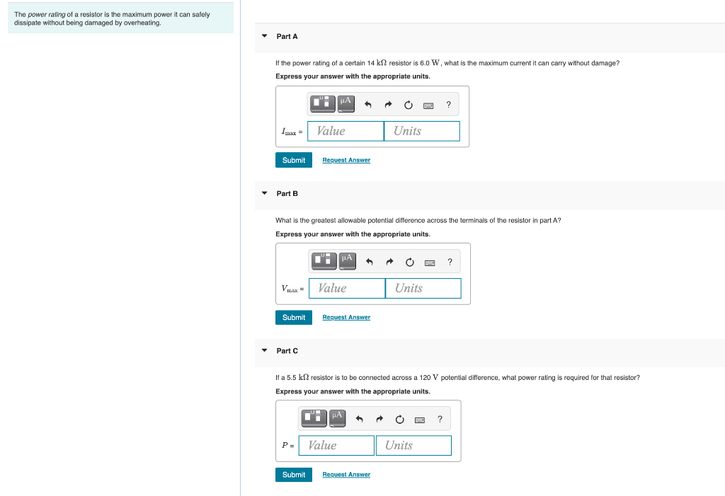 Solved The power rating of a resistor is the maximum power | Chegg.com