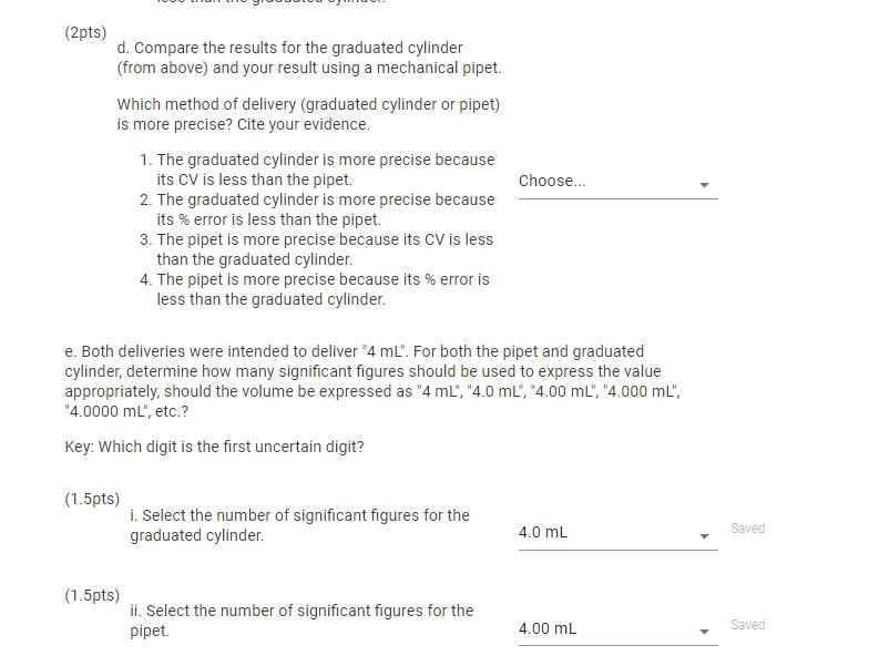 Solved What is the CV for the mass value? What is the CV for | Chegg.com