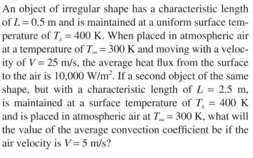 Solved An object of irregular shape has a characteristic | Chegg.com