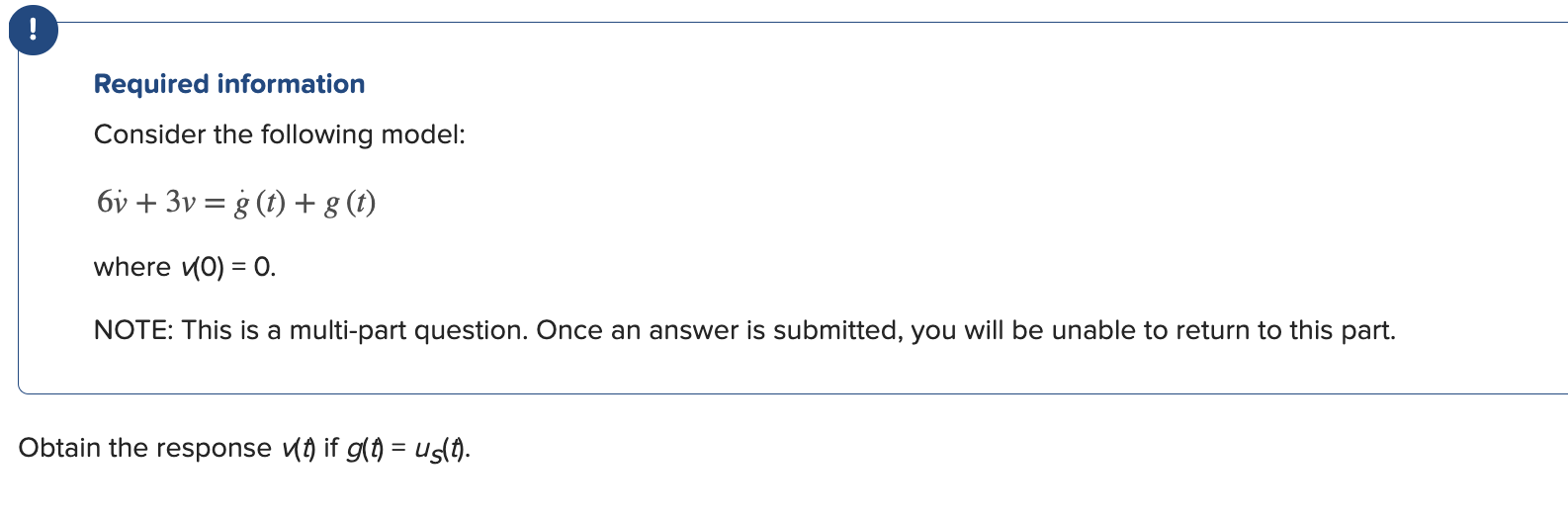 Solved Required information Consider the following model: | Chegg.com