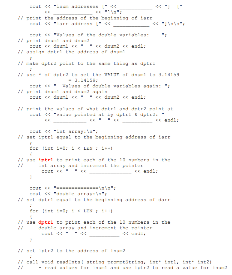 Solved InClass 11 Exercise - Pointers and Variable Addresses | Chegg.com