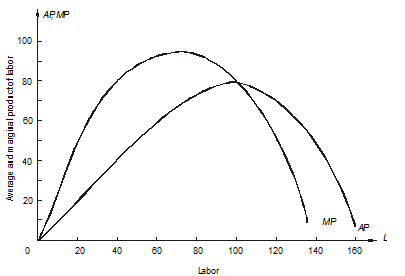 Solved The following graph shows the marginal and average | Chegg.com
