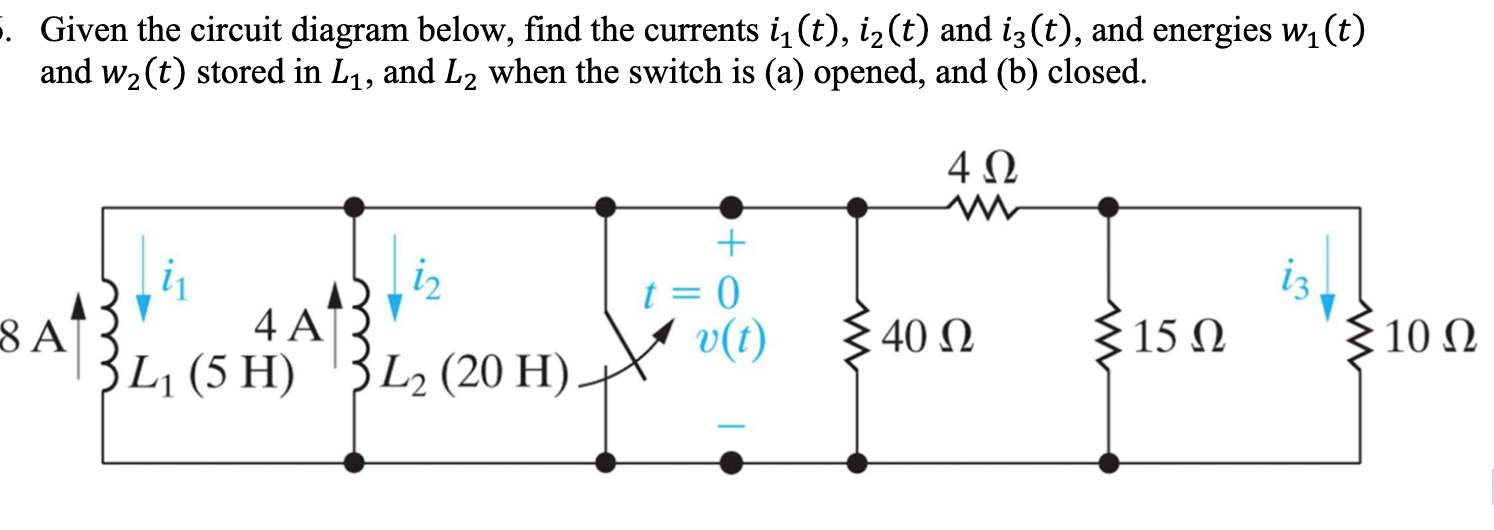 Solved Given the circuit diagram below, find the currents | Chegg.com