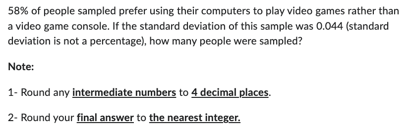 Solved 58% of people sampled prefer using their computers to | Chegg.com