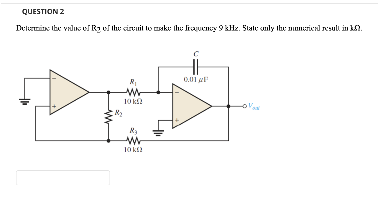Solved Determine the value of R2 of the circuit to make the | Chegg.com