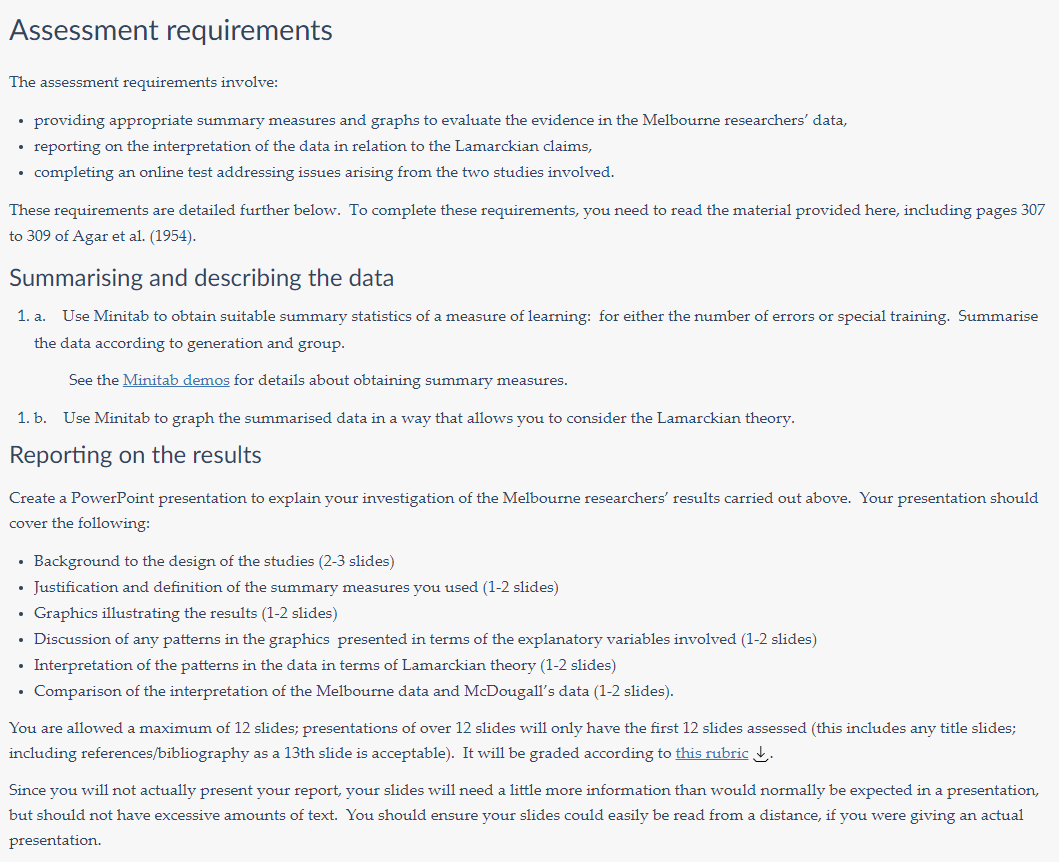 Assessment requirements The assessment requirements | Chegg.com