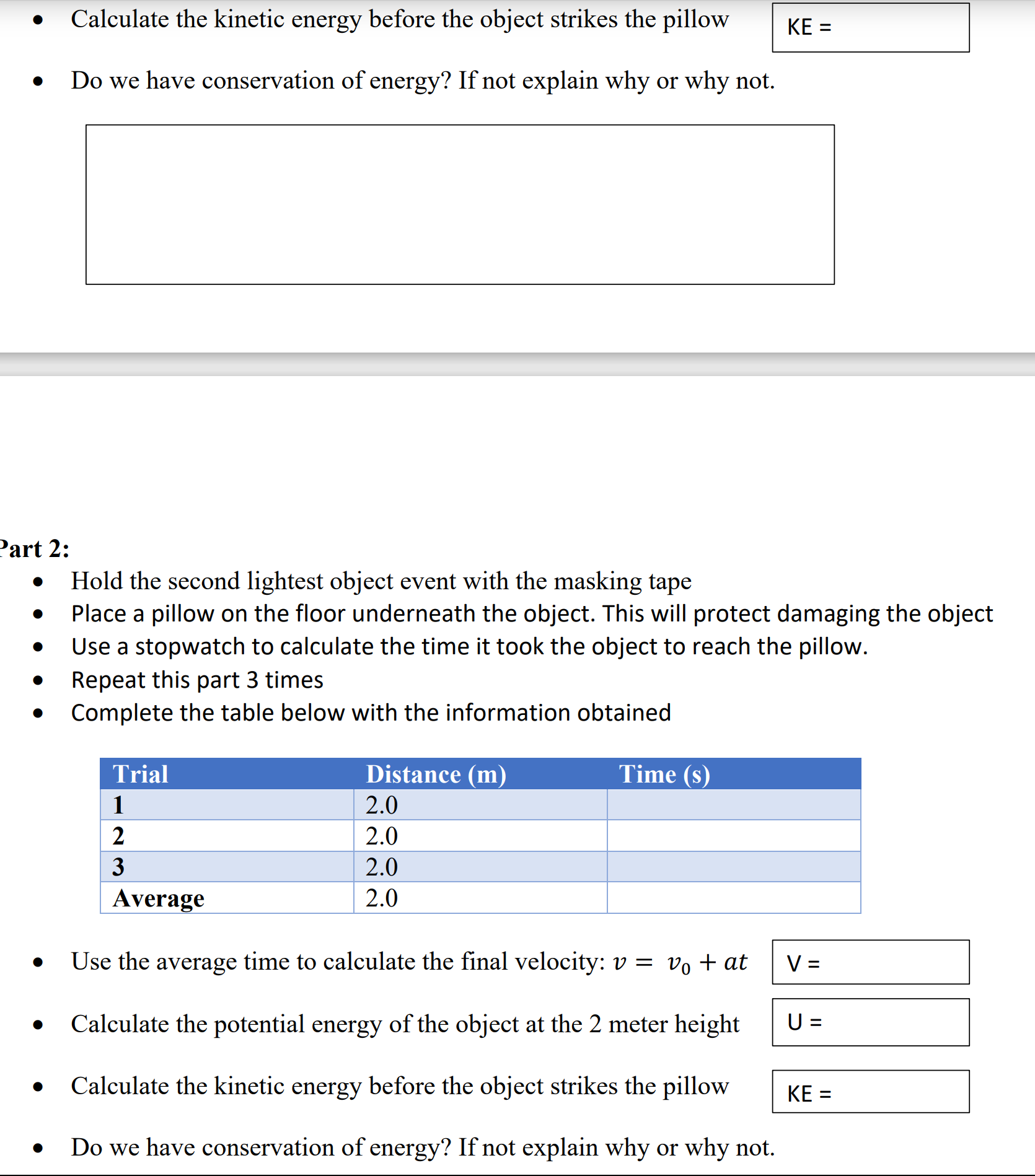 Solved Conservation of Energy The Law of Conservation of | Chegg.com