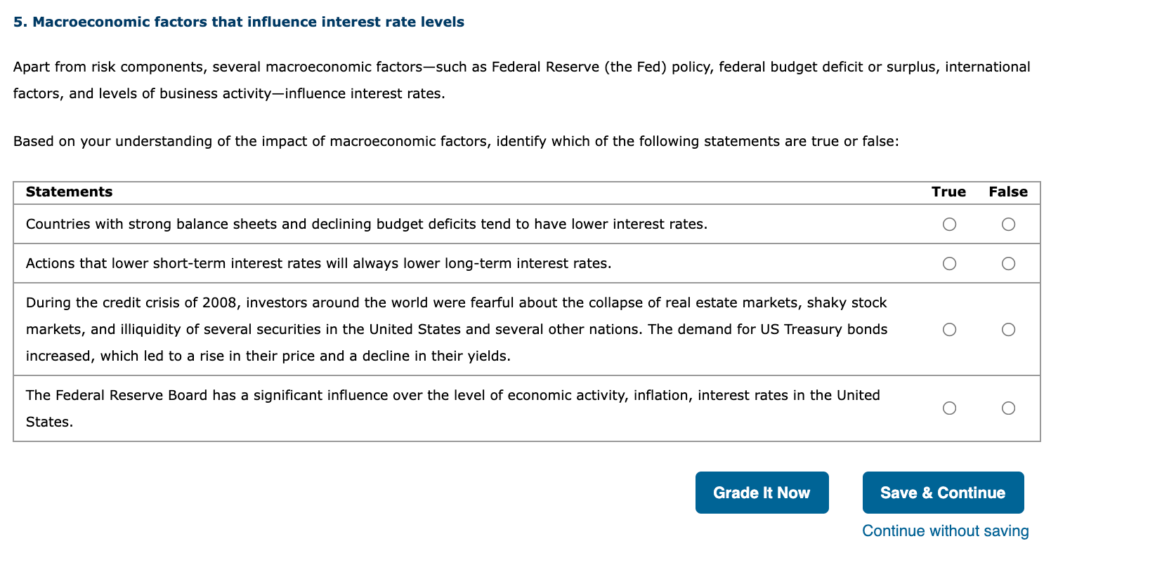 Solved 5. Macroeconomic factors that influence interest rate | Chegg.com
