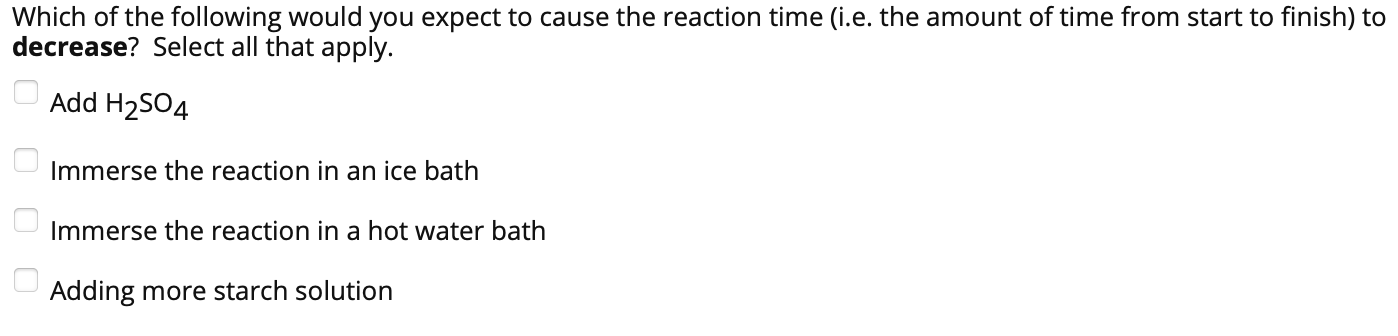 Solved Which of the following would you expect to cause the | Chegg.com