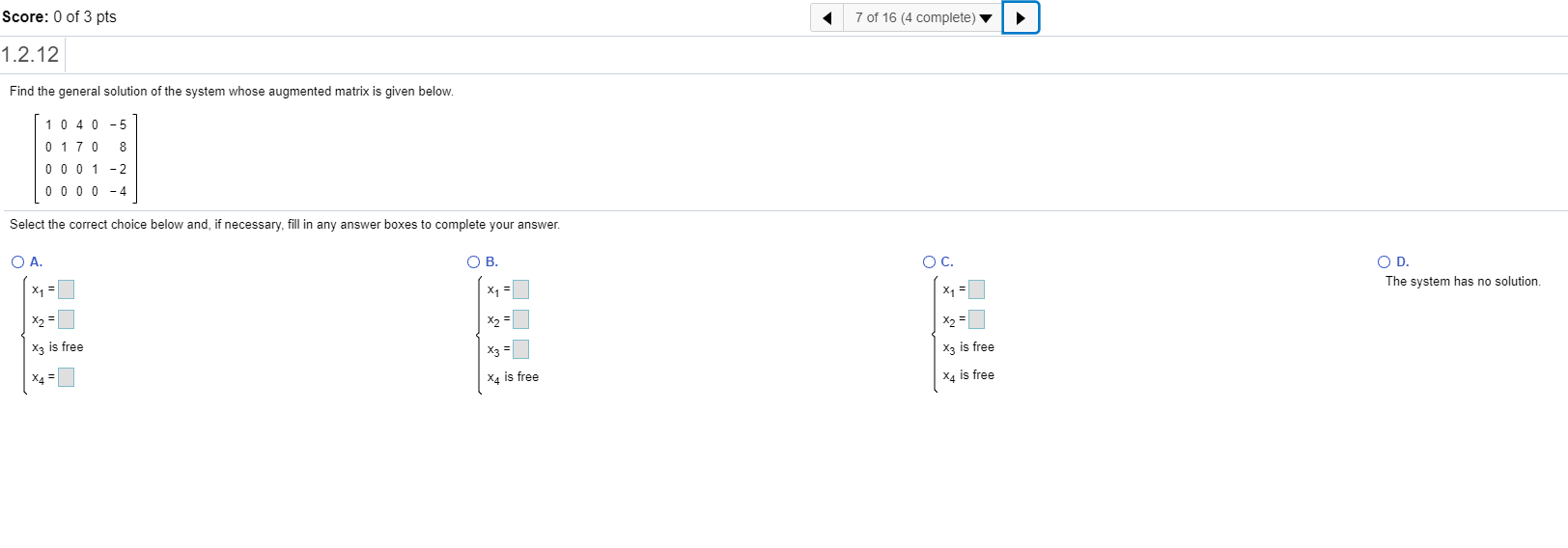 Solved Score: 0 of 3 pts 7 of 16 (4 complete) 1.2.12 Find | Chegg.com