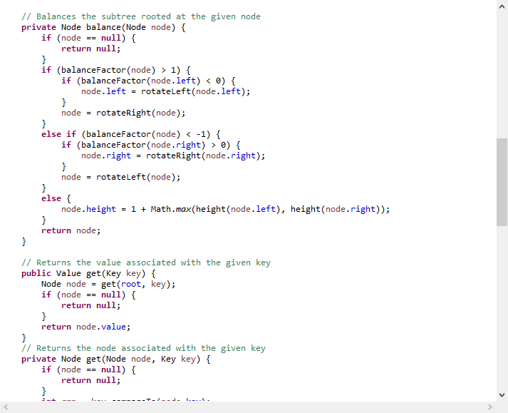 return node.value; // Returns the node associated | Chegg.com