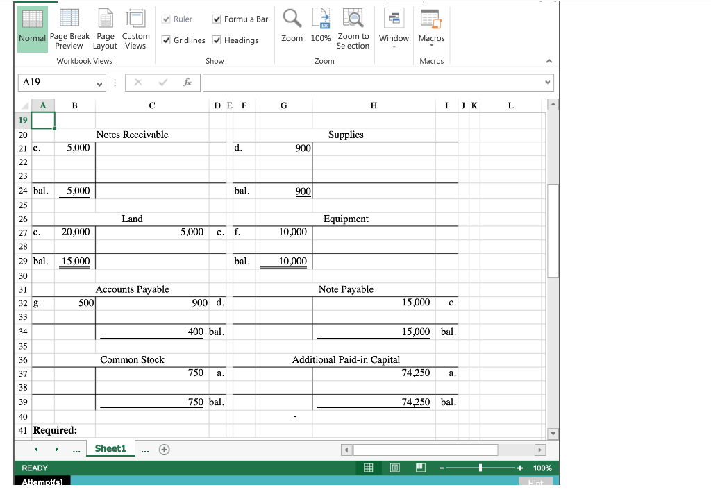 Solved Preparing a Classified Balance Sheet using Excel's | Chegg.com
