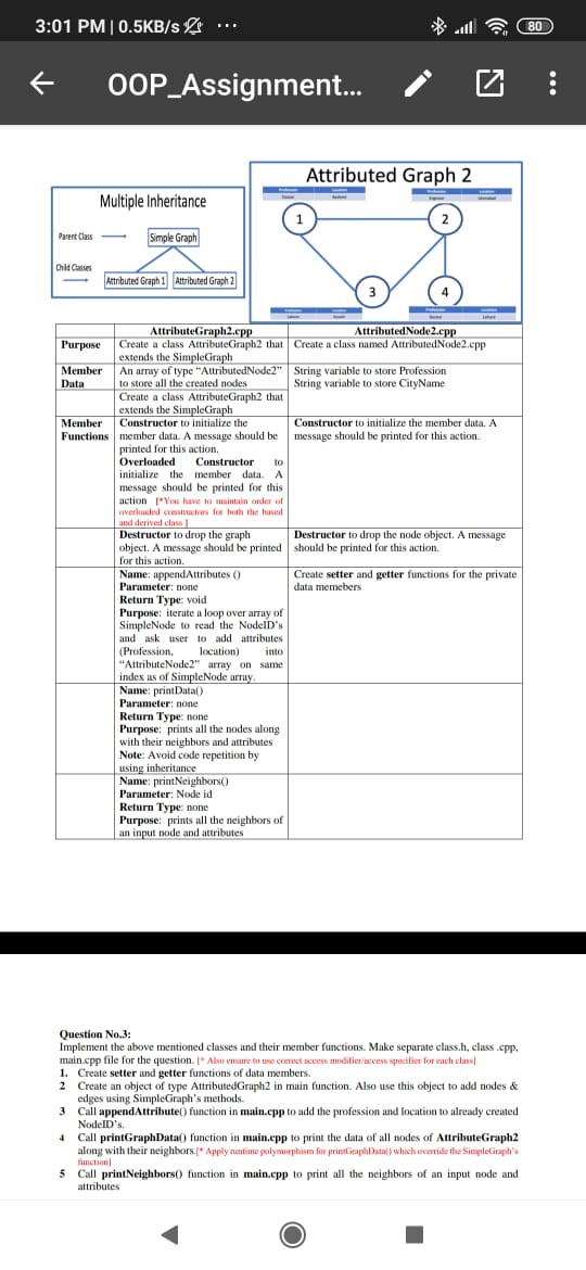 Classes to be created Simple Graph.cpp | Chegg.com