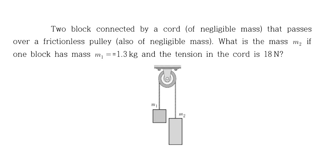 Solved Two block connected by a cord (of negligible mass) | Chegg.com