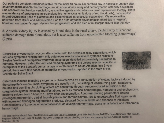 Solved Our patient's condition remained stable for the | Chegg.com