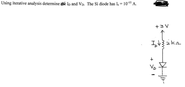 Solved Using iterative analysis determine de Ip and Vp. The | Chegg.com